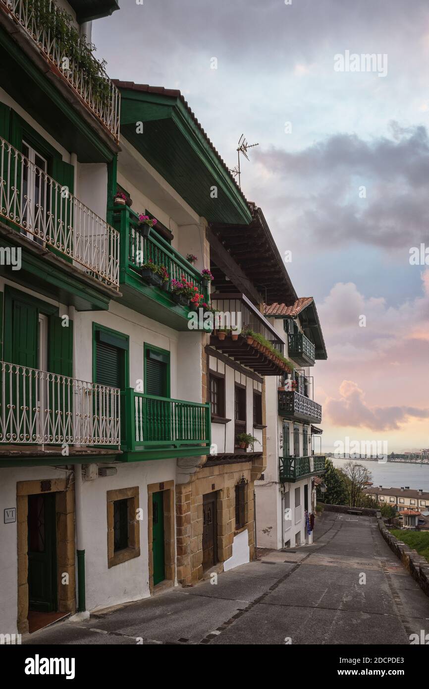 Streets of tipical Basque town without people Stock Photo - Alamy
