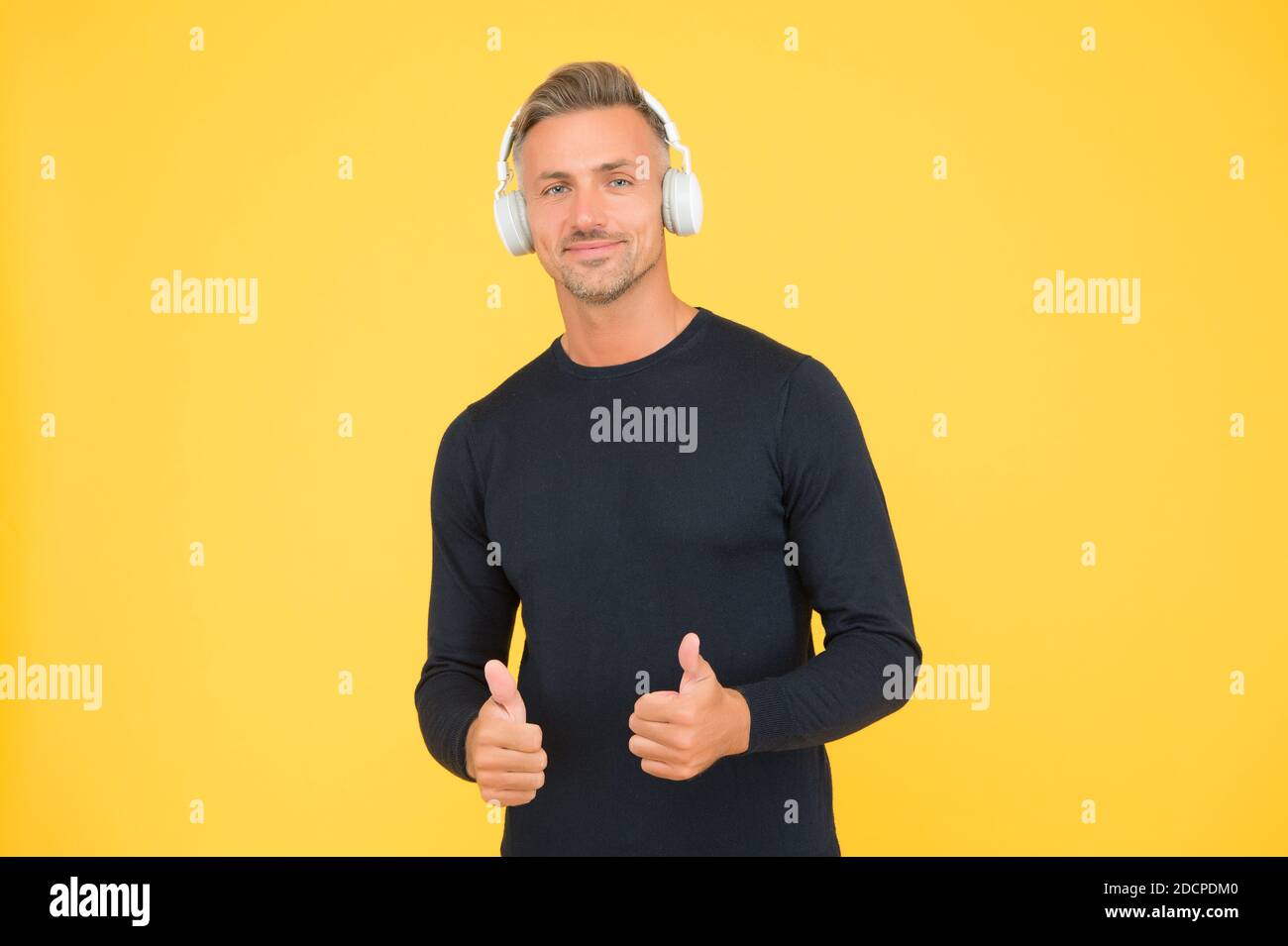 This is the best. guy looking stylish and trendy in earphones. online ...