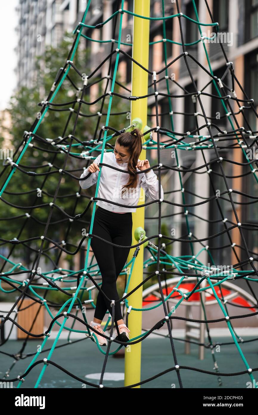 Rope pyramid hi-res stock photography and images - Alamy