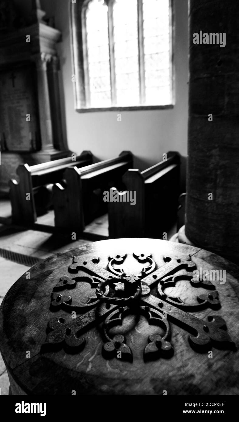 Baptismal font cover Black and White Stock Photos & Images - Alamy