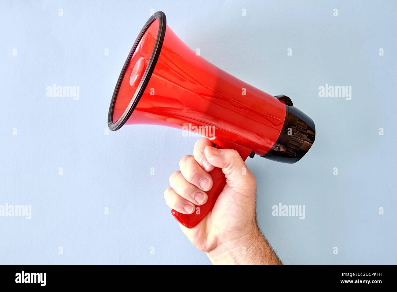 A studio photo of a red mega phone Stock Photo - Alamy