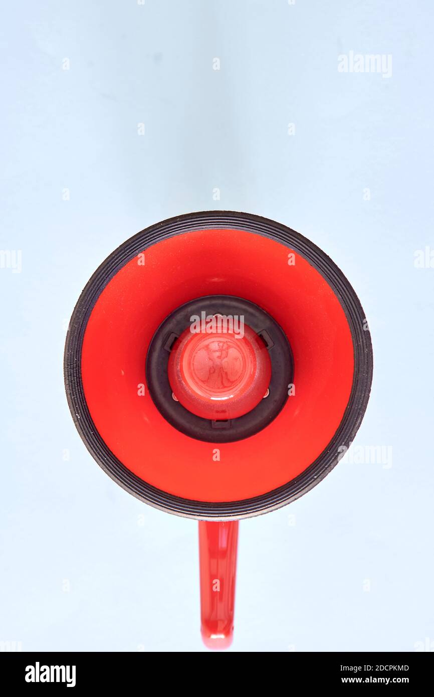 A studio photo of a red mega phone Stock Photo - Alamy