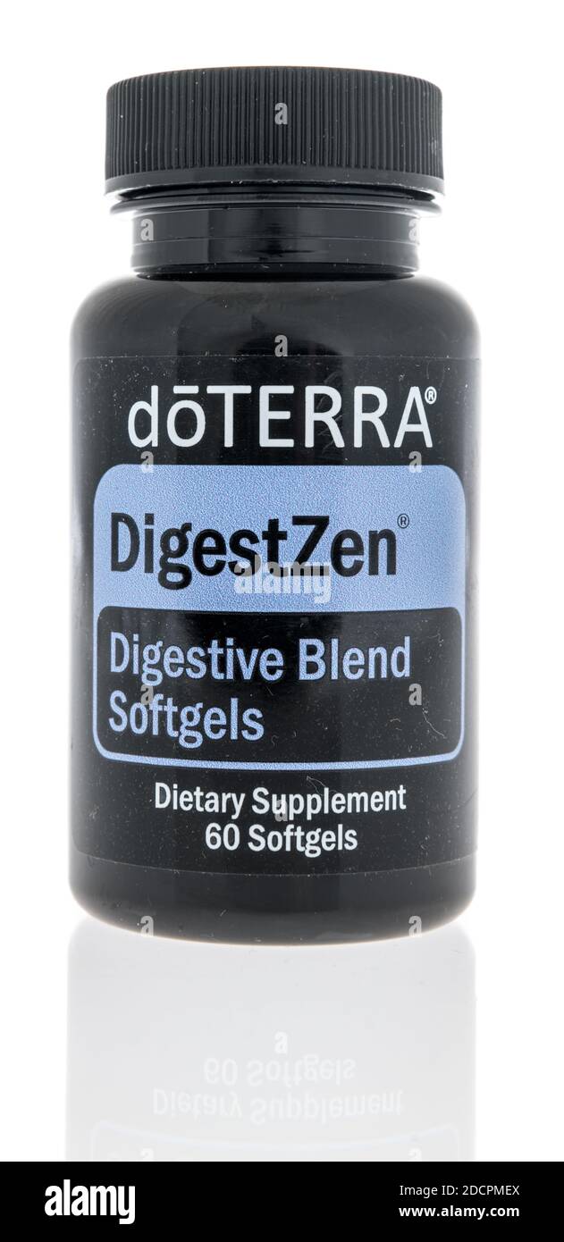Winneconne, WI -9 November 2020: A package of doTerra digestzen ...