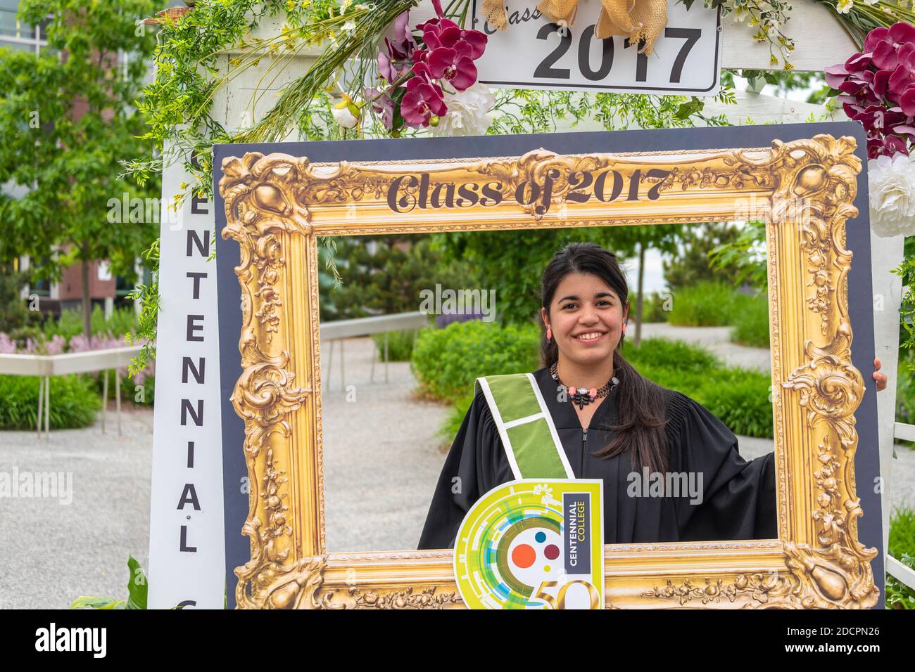 Toronto, Canada, graduation at Centennial College. Real life scene ...