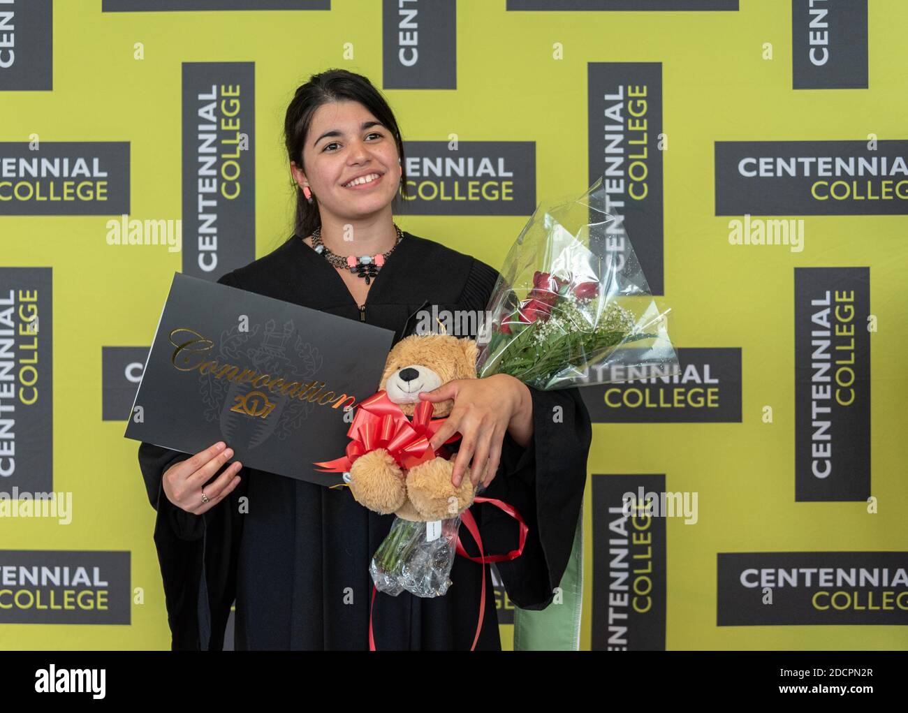 Toronto, Canada, graduation at Centennial College. Real life scene ...