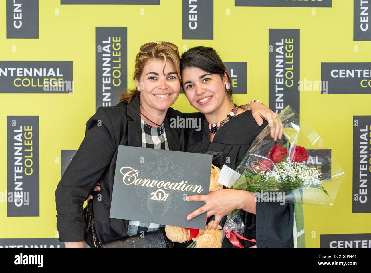 Toronto, Canada, graduation at Centennial College. Real life scene ...