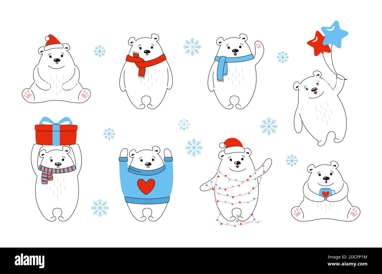 Cute Christmas Polar Bear