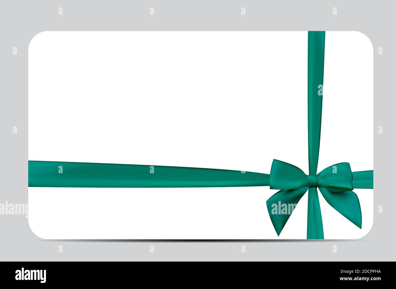 Gift Card Template with Silk Ribbon and Bow. illustration Stock Photo ...