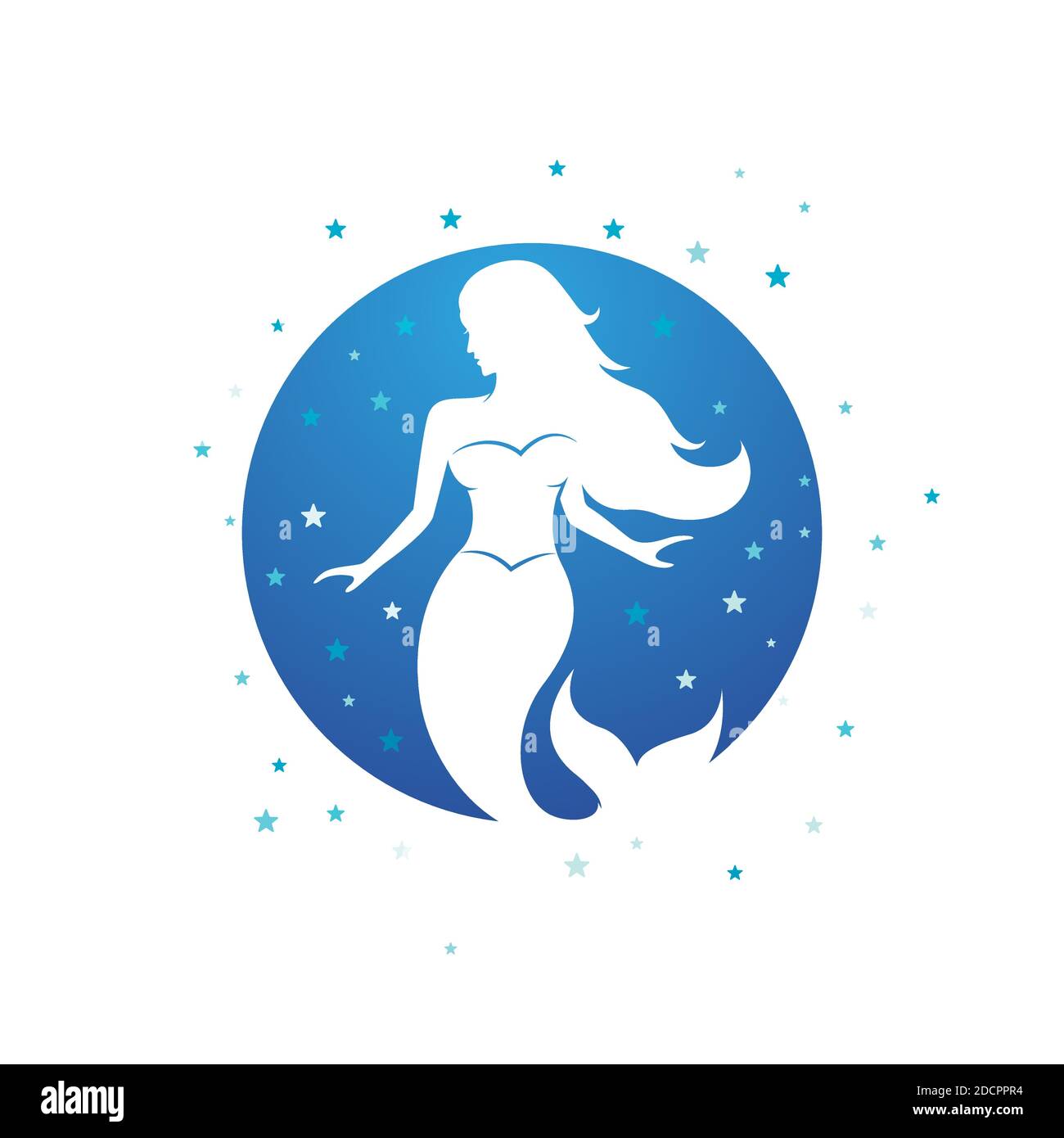 Mermaid logo vector vectors Cut Out Stock Images & Pictures - Alamy