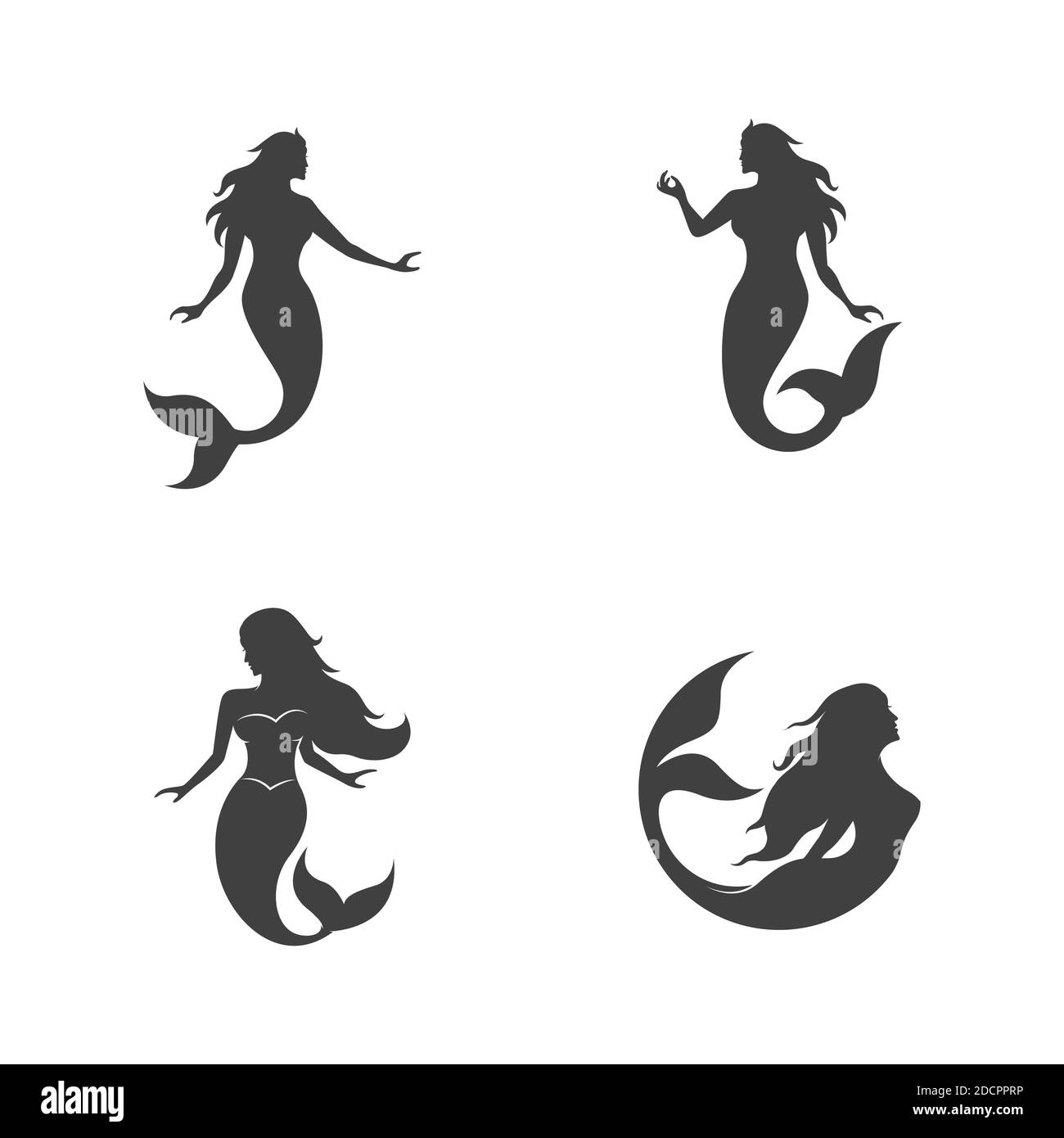 Mermaid vector illustration design template Stock Vector Image & Art ...