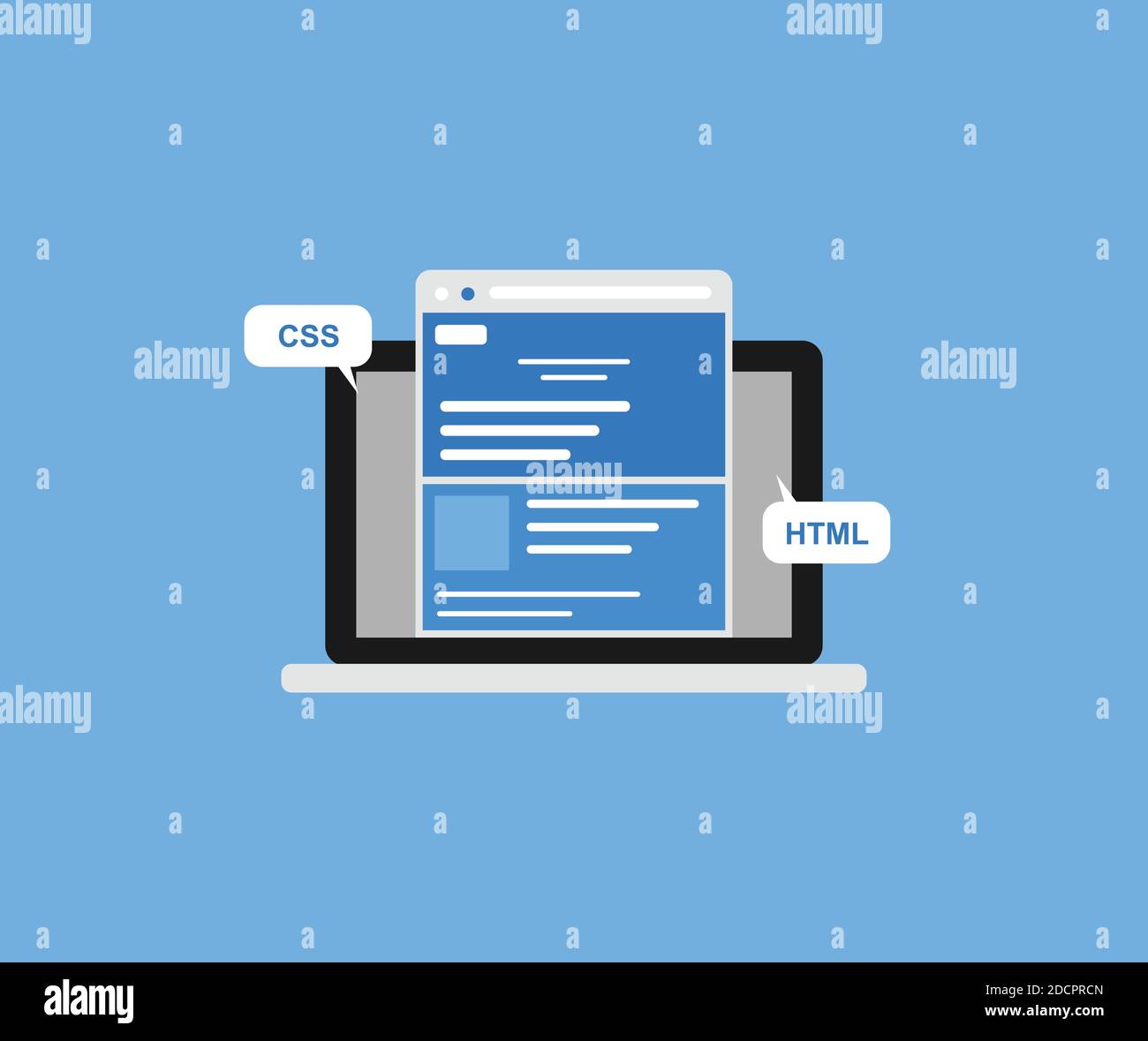 Landing page one creative Stock Vector Images - Alamy