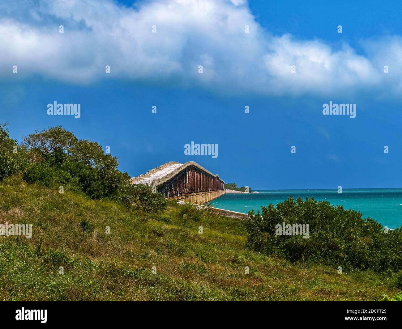Abandoned bridge on the Key West highway, FL, USA Stock Photo - Alamy