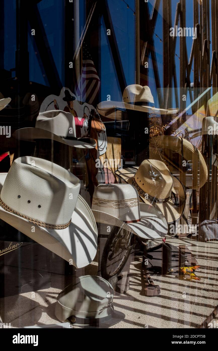 storefront detail (behind the gate) of "The Man's Hat Shop" in ...