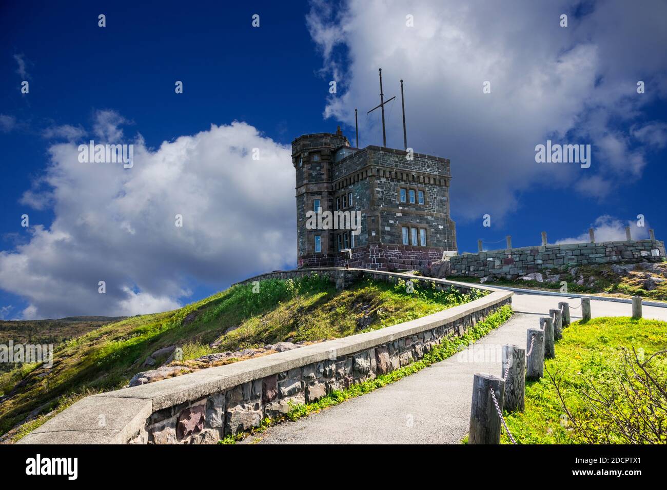 Beautiful scenery from Newfoundland landscape, Canada. Bright afternoon ...