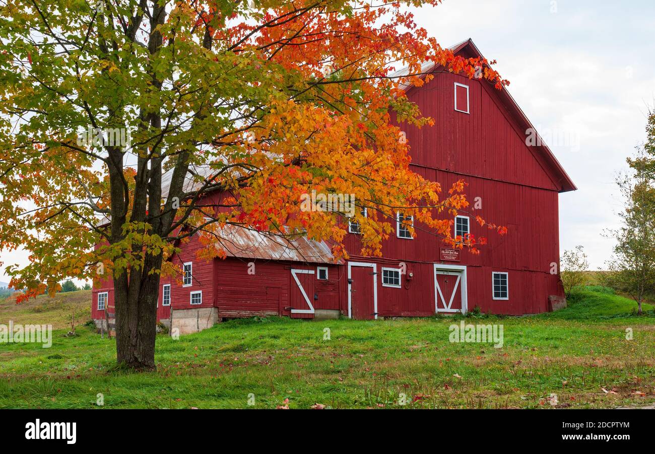 Spear Barn – a historic red barn built in 1850, located on Luce Hill ...