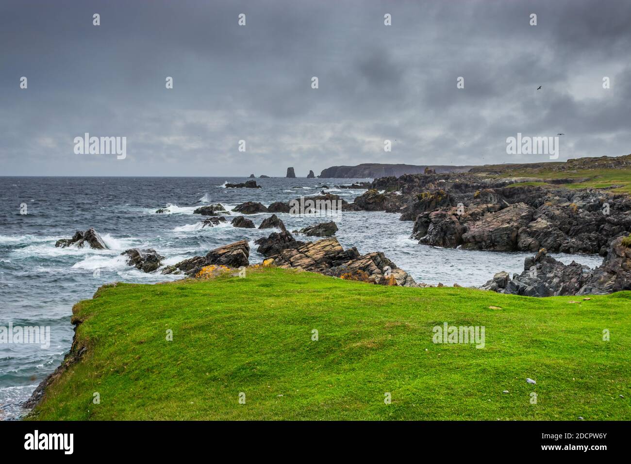 Dark clouds creating drama at the beach - Bonavista, Newfoundland ...
