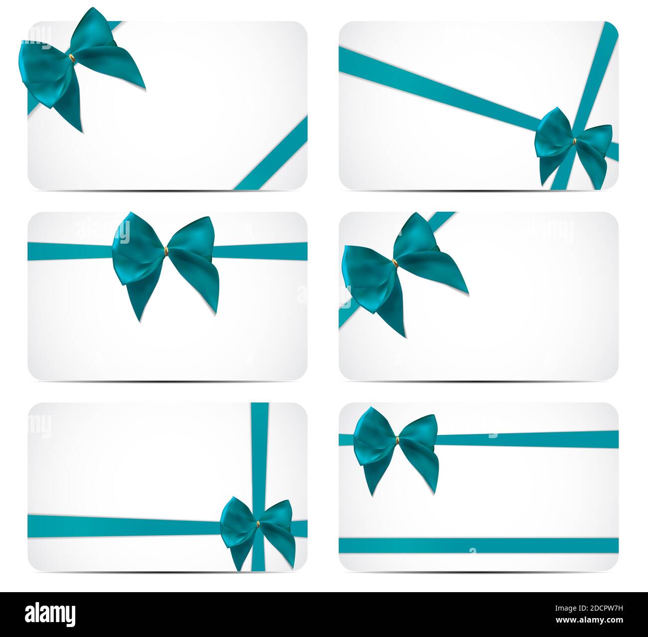 Gift Card Template with Silk Ribbon and Bow. illustration Stock Photo ...