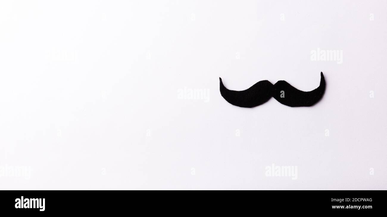 Black mustache, studio shot isolated on white background, Prostate ...