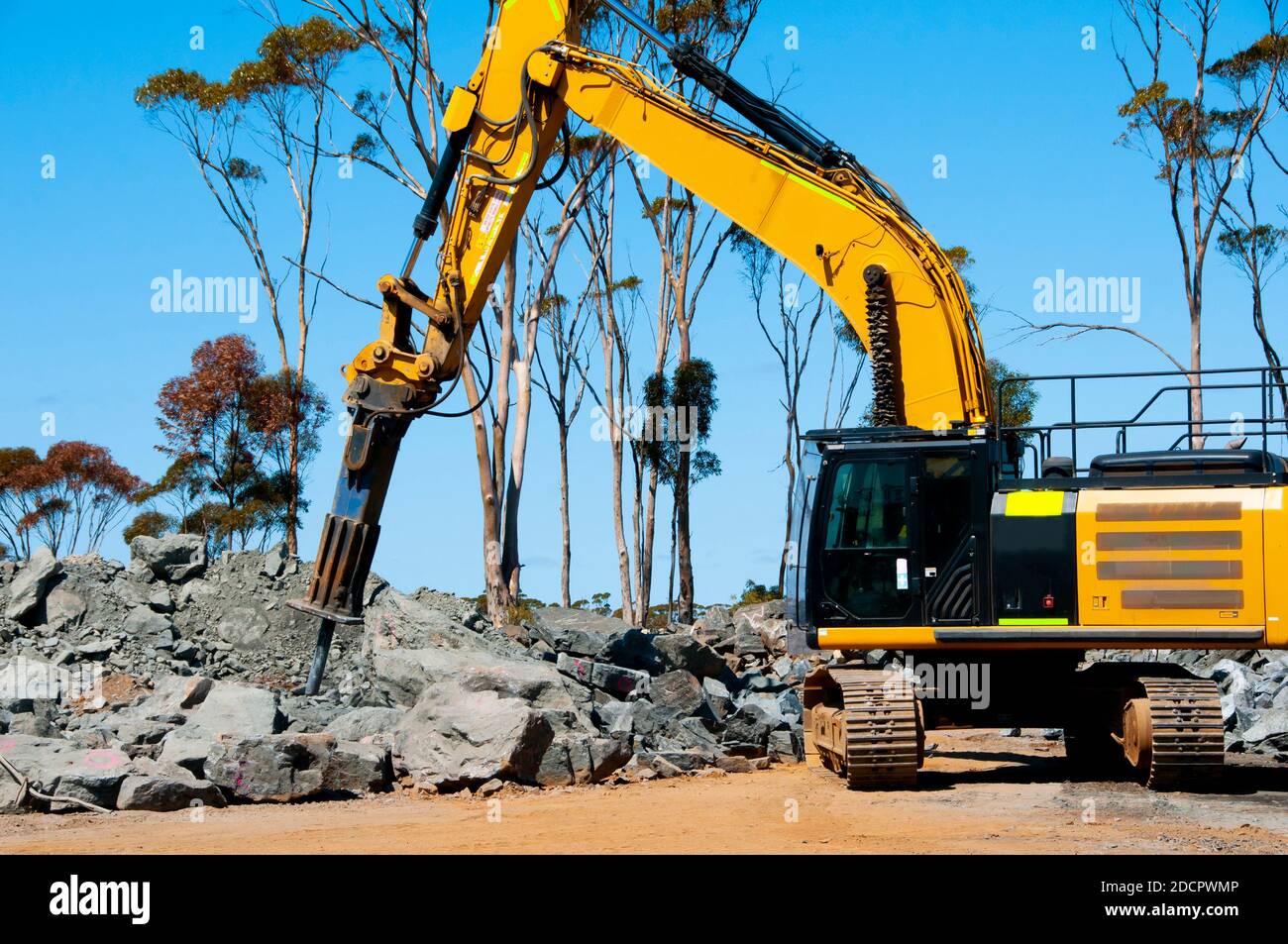 Heavy Duty Industrial Rock Breaker Stock Photo - Alamy