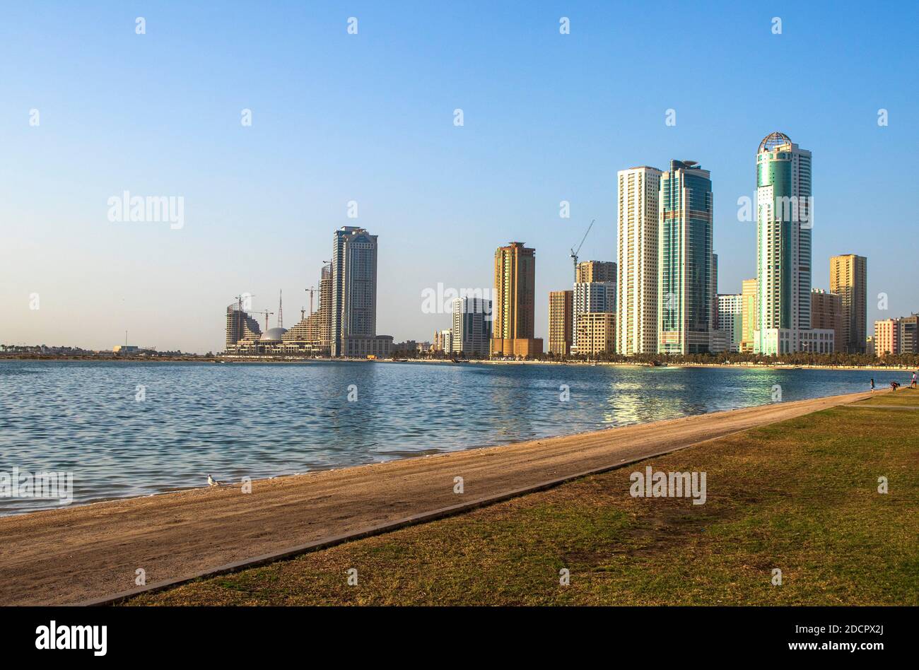 Waterfront in Al Khan area of Sharjah Emirate. UAE. Outdoors Stock ...