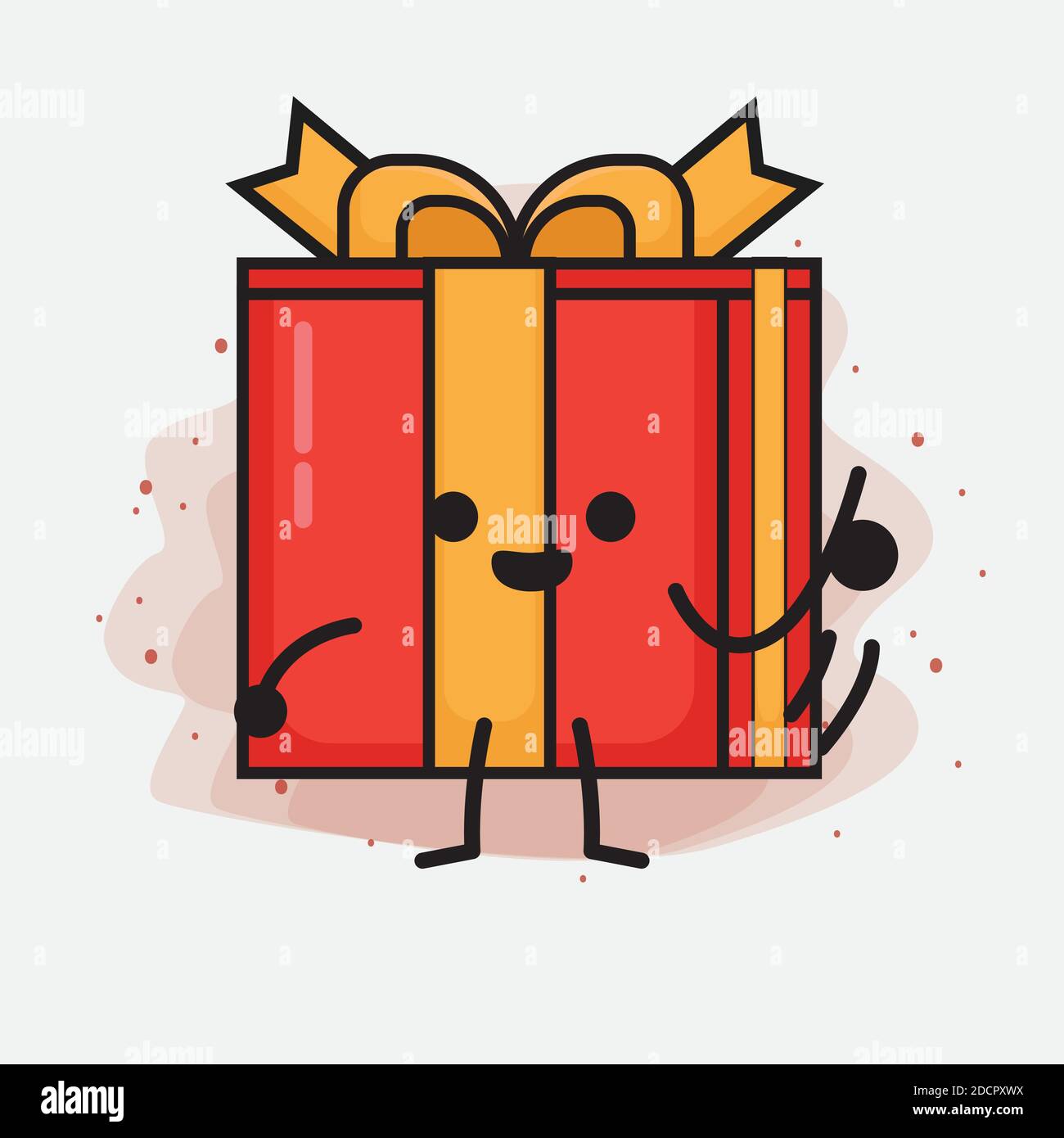 Christmas Gift Box Cute Vector Character Illustration Stock Vector ...