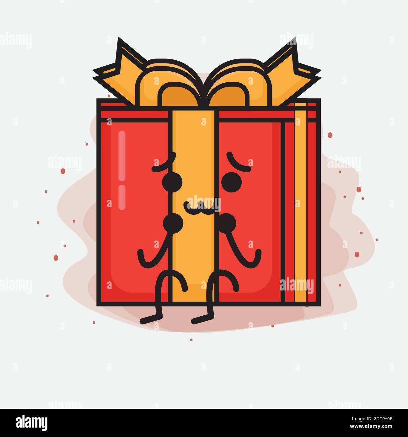 Christmas Gift Box Cute Vector Character Illustration Stock Vector ...
