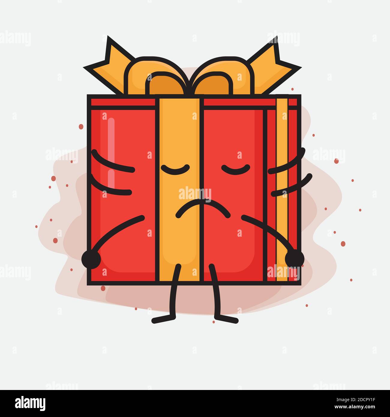 Christmas Gift Box Cute Vector Character Illustration Stock Vector ...