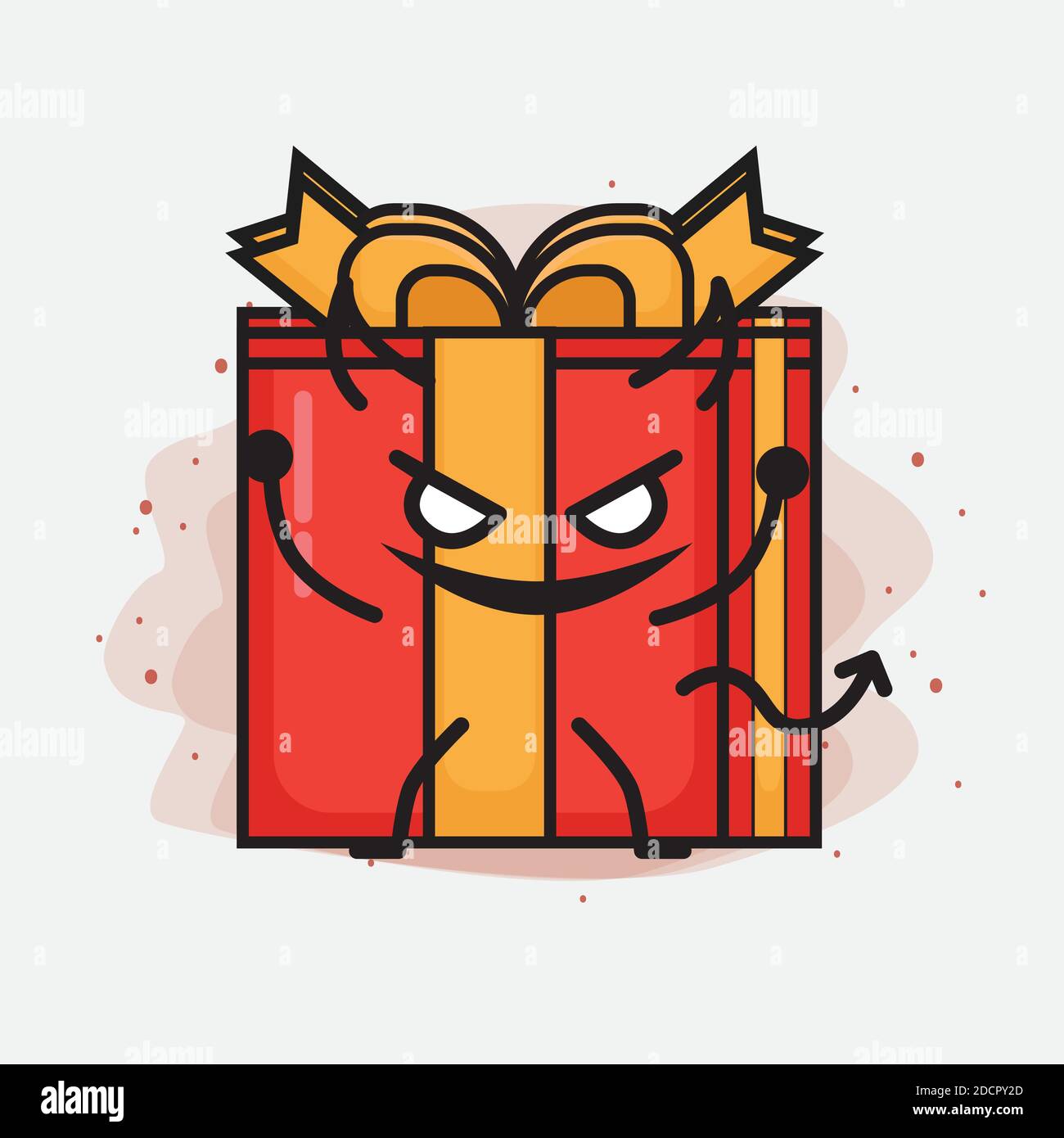 Christmas Gift Box Cute Vector Character Illustration Stock Vector ...