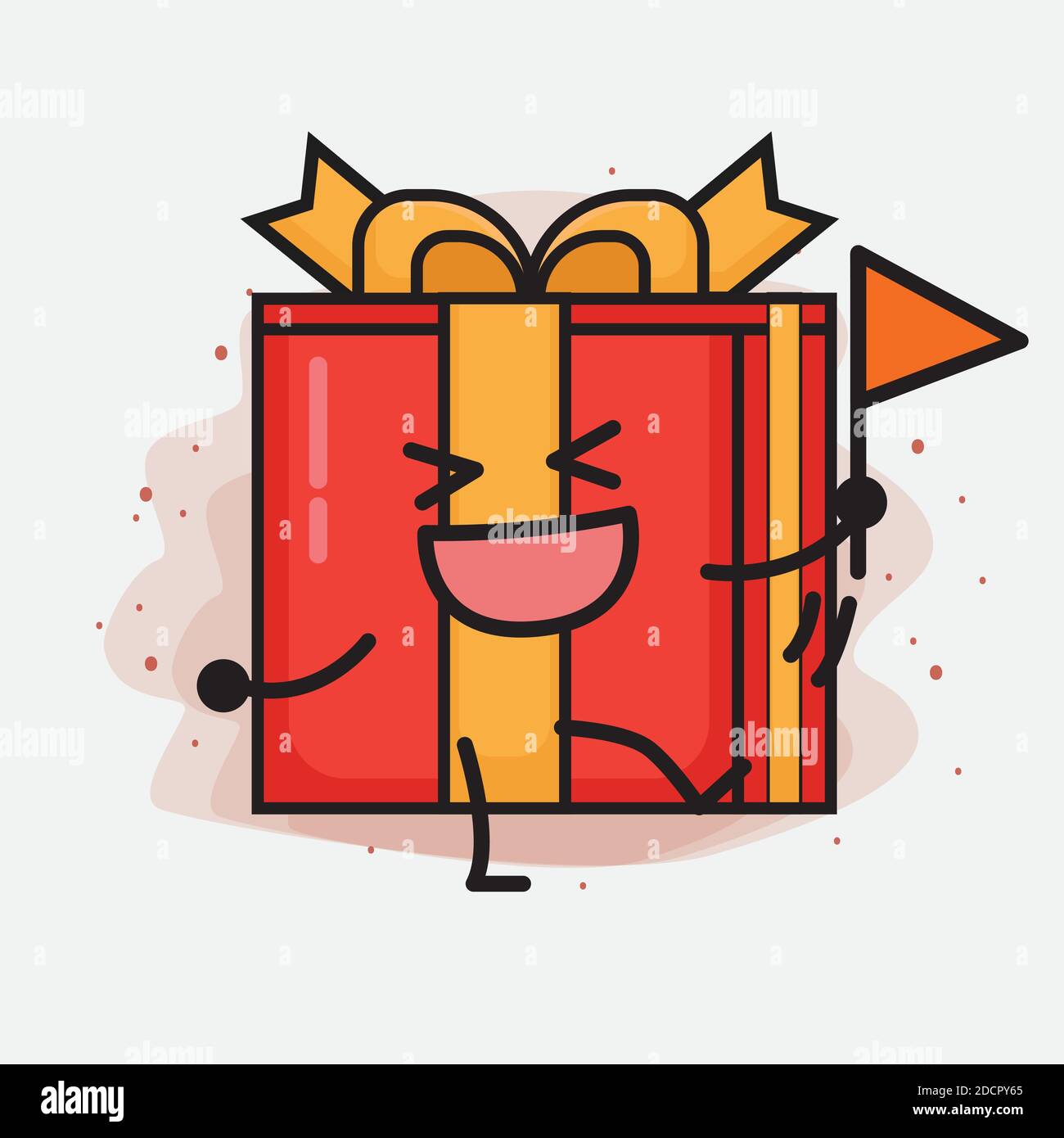 Christmas Gift Box Cute Vector Character Illustration Stock Vector ...