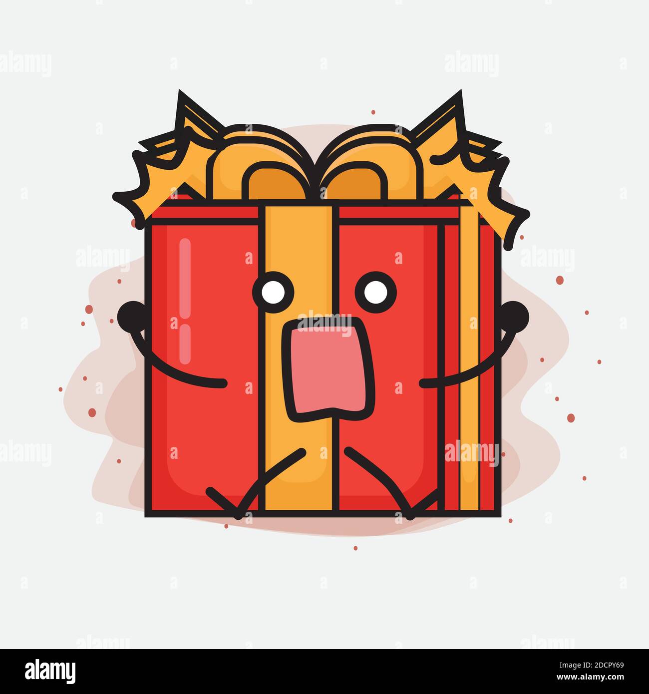 Christmas Gift Box Cute Vector Character Illustration Stock Vector ...
