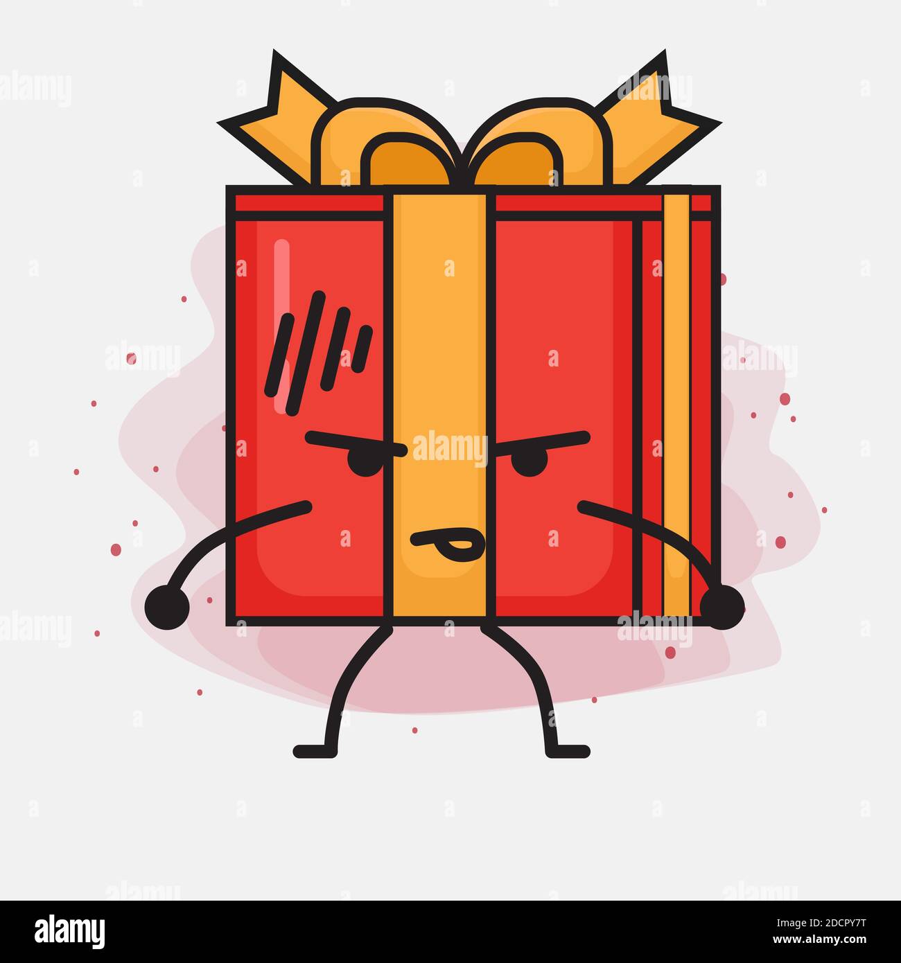Christmas Gift Box Cute Vector Character Illustration Stock Vector ...