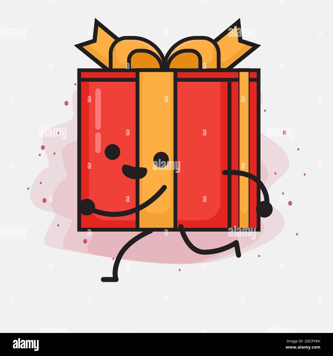 Christmas Gift Box Cute Vector Character Illustration Stock Vector ...