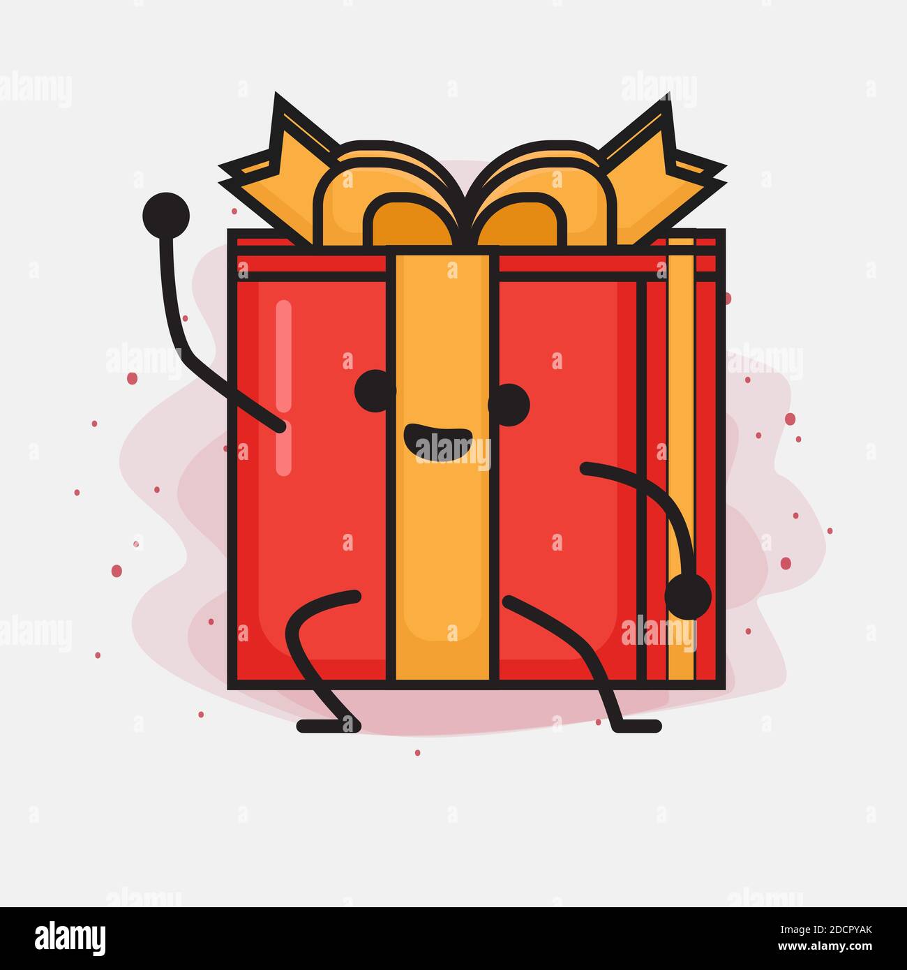 Christmas Gift Box Cute Vector Character Illustration Stock Vector ...