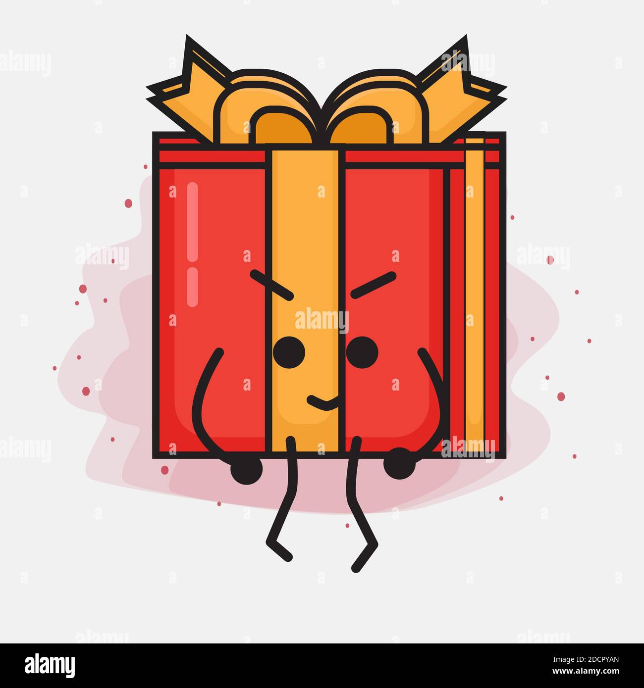 Christmas Gift Box Cute Vector Character Illustration Stock Vector ...
