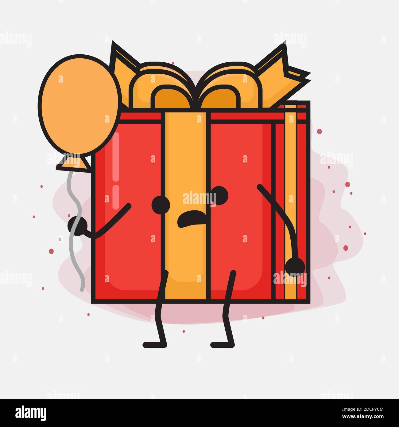 Christmas Gift Box Cute Vector Character Illustration Stock Vector ...