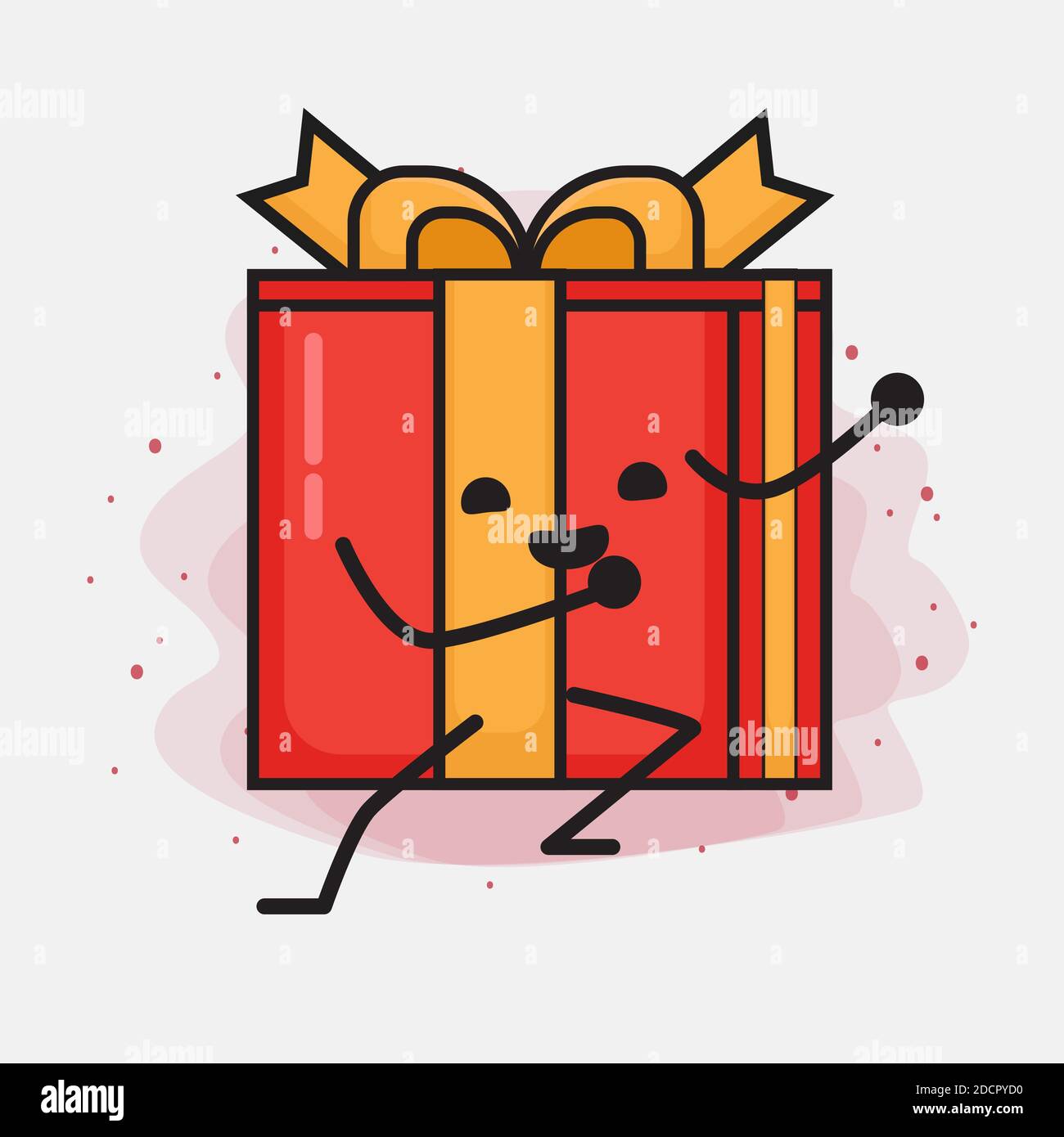 Christmas Gift Box Cute Vector Character Illustration Stock Vector ...