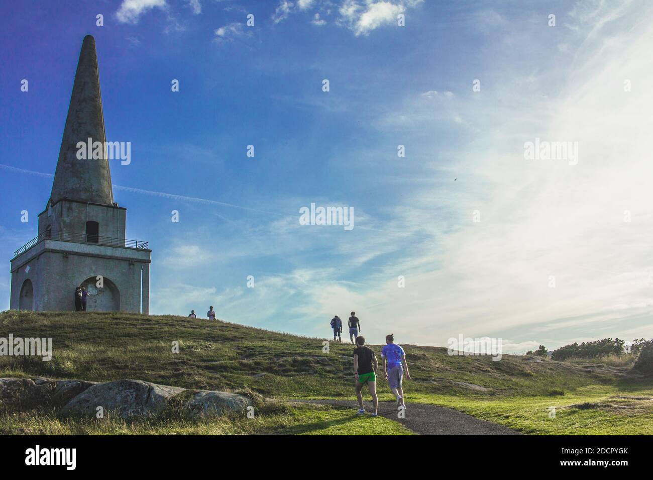 Summit of Killiney Hill in Co.Dublin Ireland on a summers day Stock ...