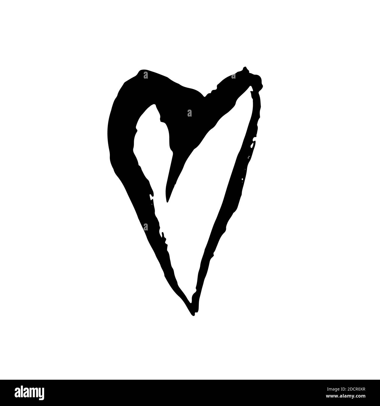 Grunge heart. Valentine day print. Vector illustration Stock Vector ...