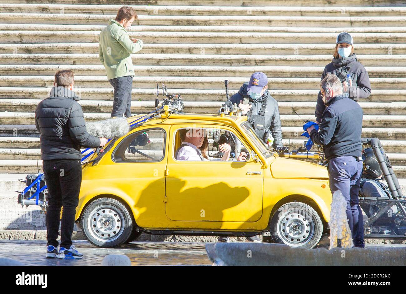 Rome, the actor Tom Cruise photographed on the set of the film Mission ...