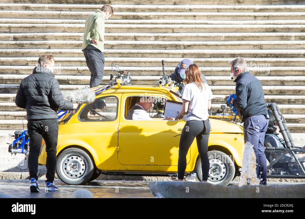 Rome, the actor Tom Cruise photographed on the set of the film Mission ...