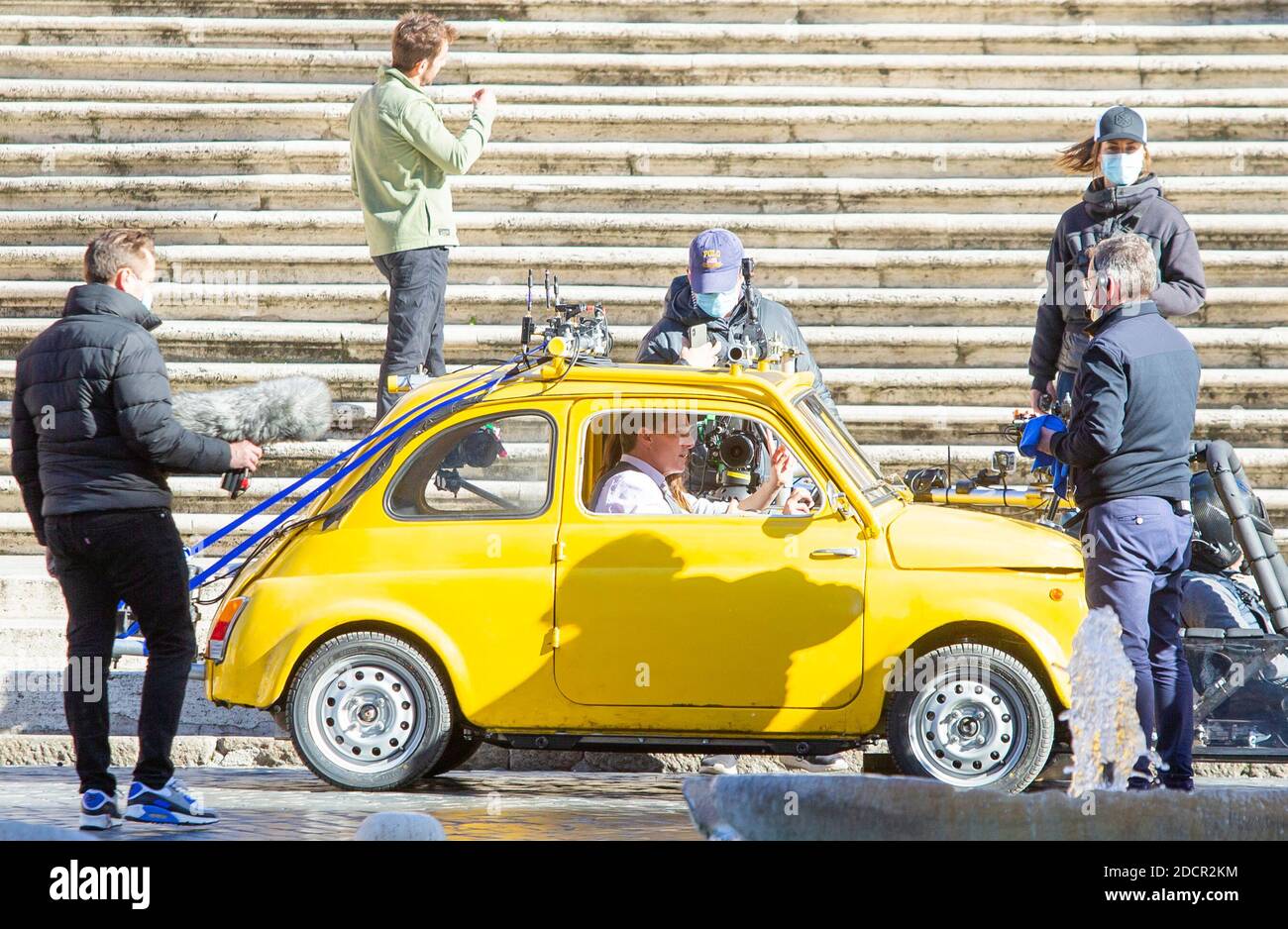 Rome, the actor Tom Cruise photographed on the set of the film Mission ...