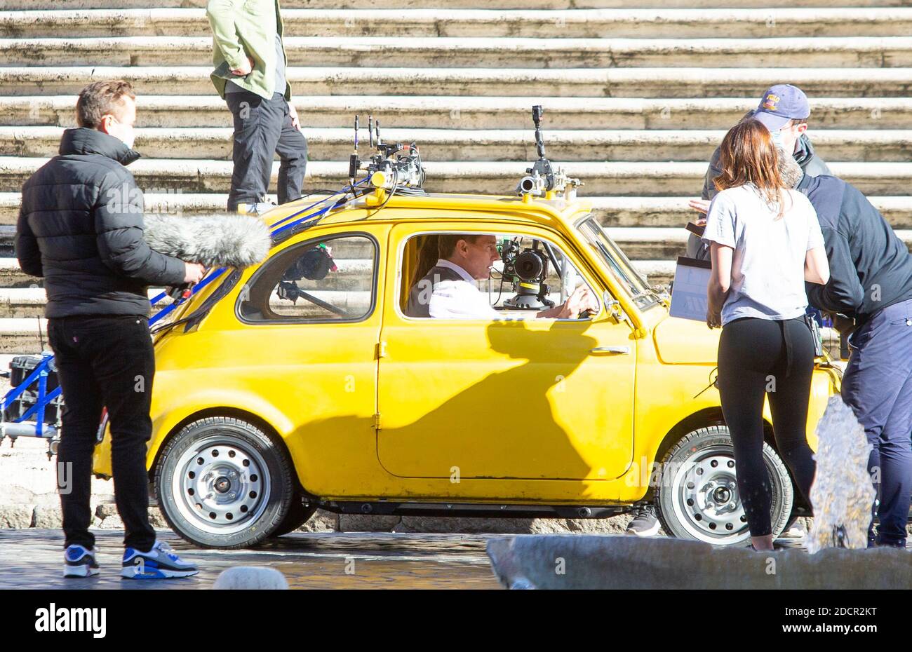 Rome, the actor Tom Cruise photographed on the set of the film Mission ...