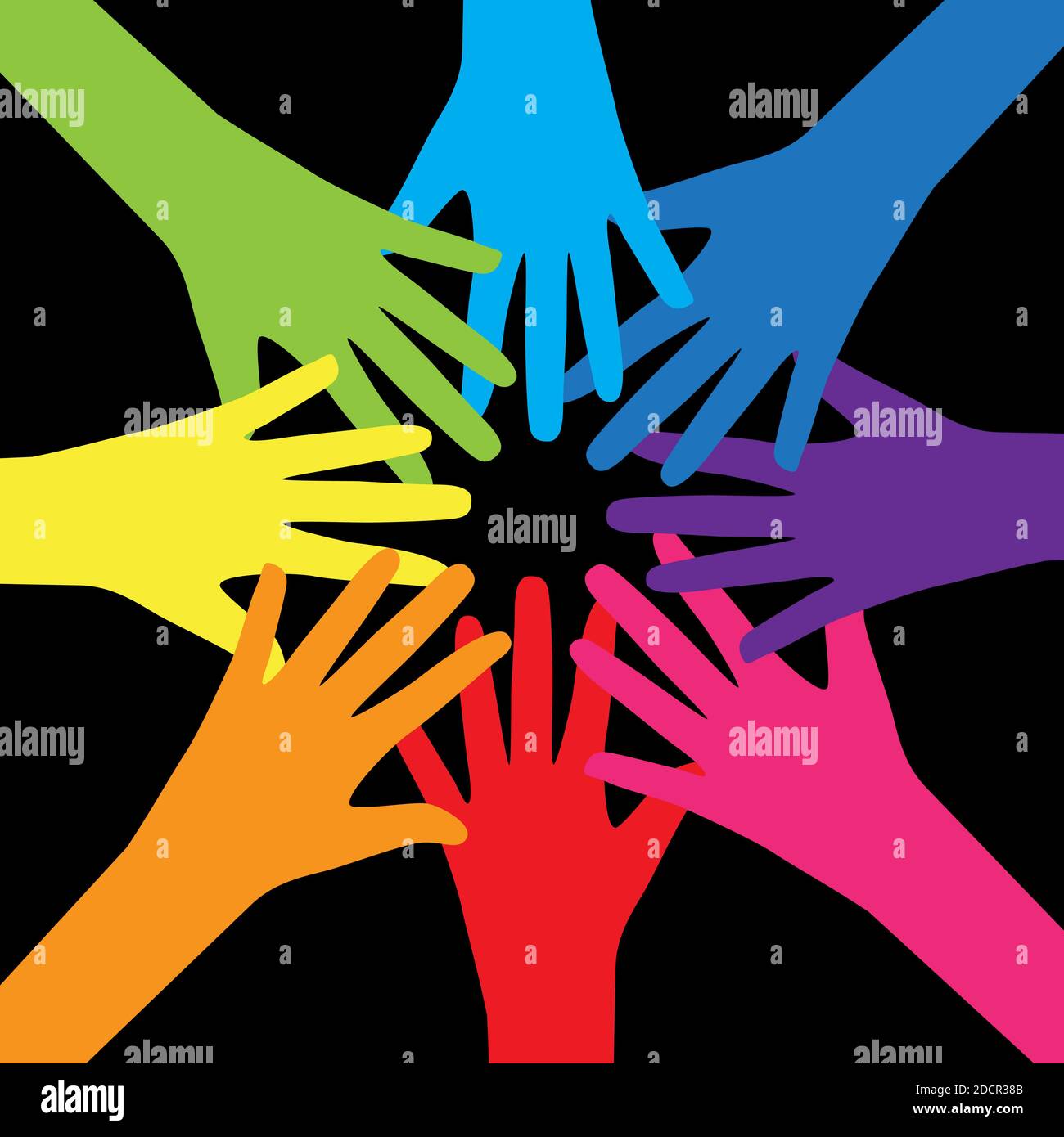 Teamwork, Community, Social Design Flat Concept. Illustration Stock ...