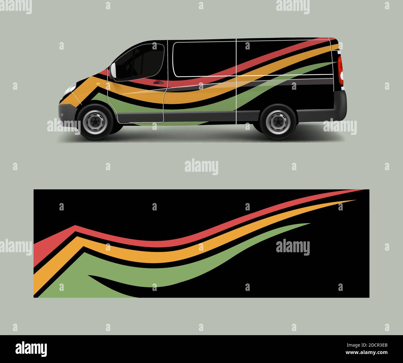 modern simple design for van graphics vinyl wrap template vector Stock ...