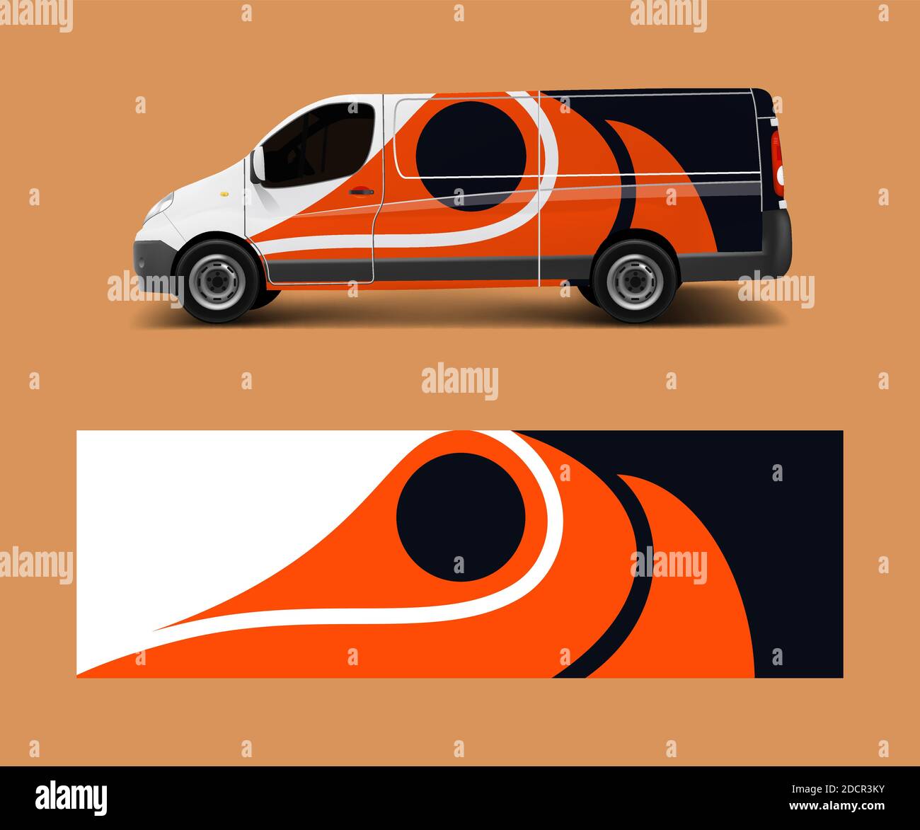 van decal wrap design vector for Company branding . Graphic wrap decal ...