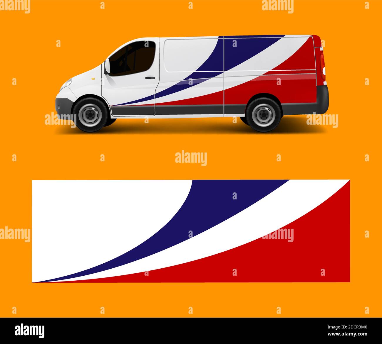 modern simple design for van graphics vinyl wrap template vector Stock ...