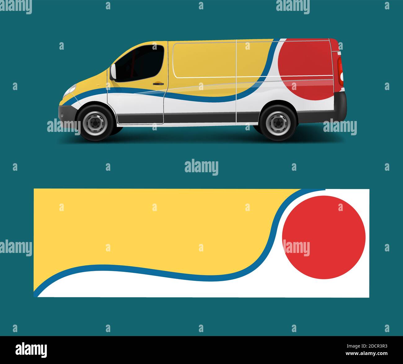 modern simple design for van graphics vinyl wrap template vector Stock ...