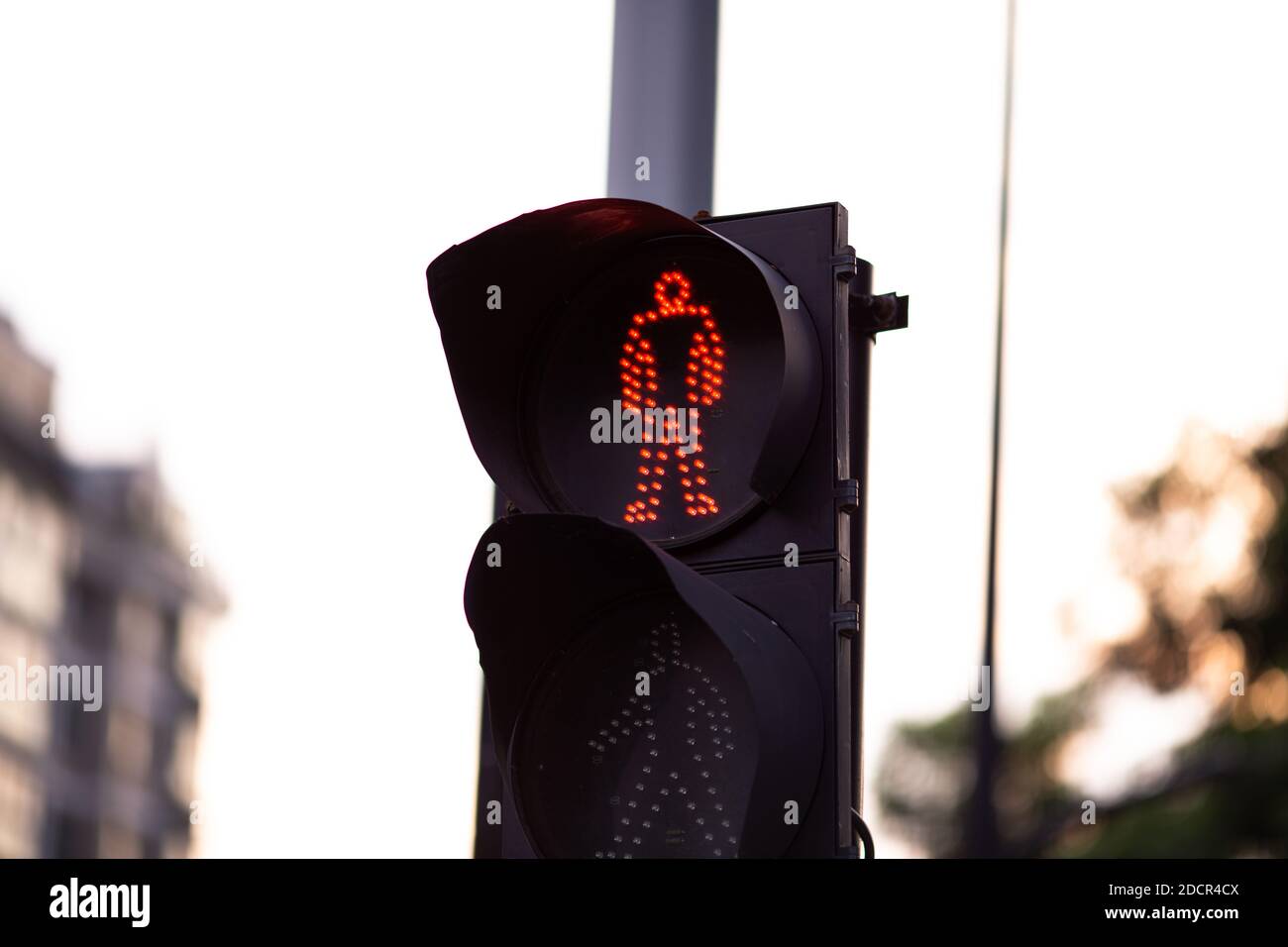 Red traffic light on pedestrian in China, Asia Stock Photo - Alamy