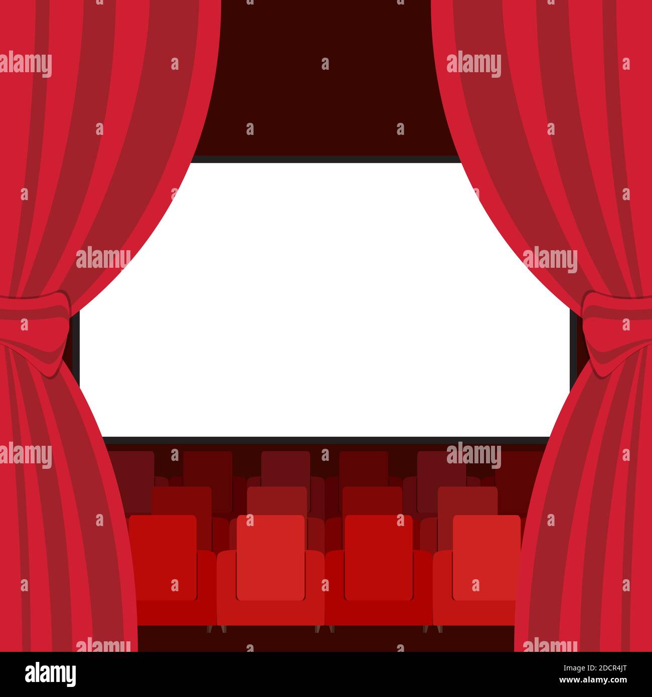 Abstract Cinema Flat Background. Illustration Stock Photo - Alamy