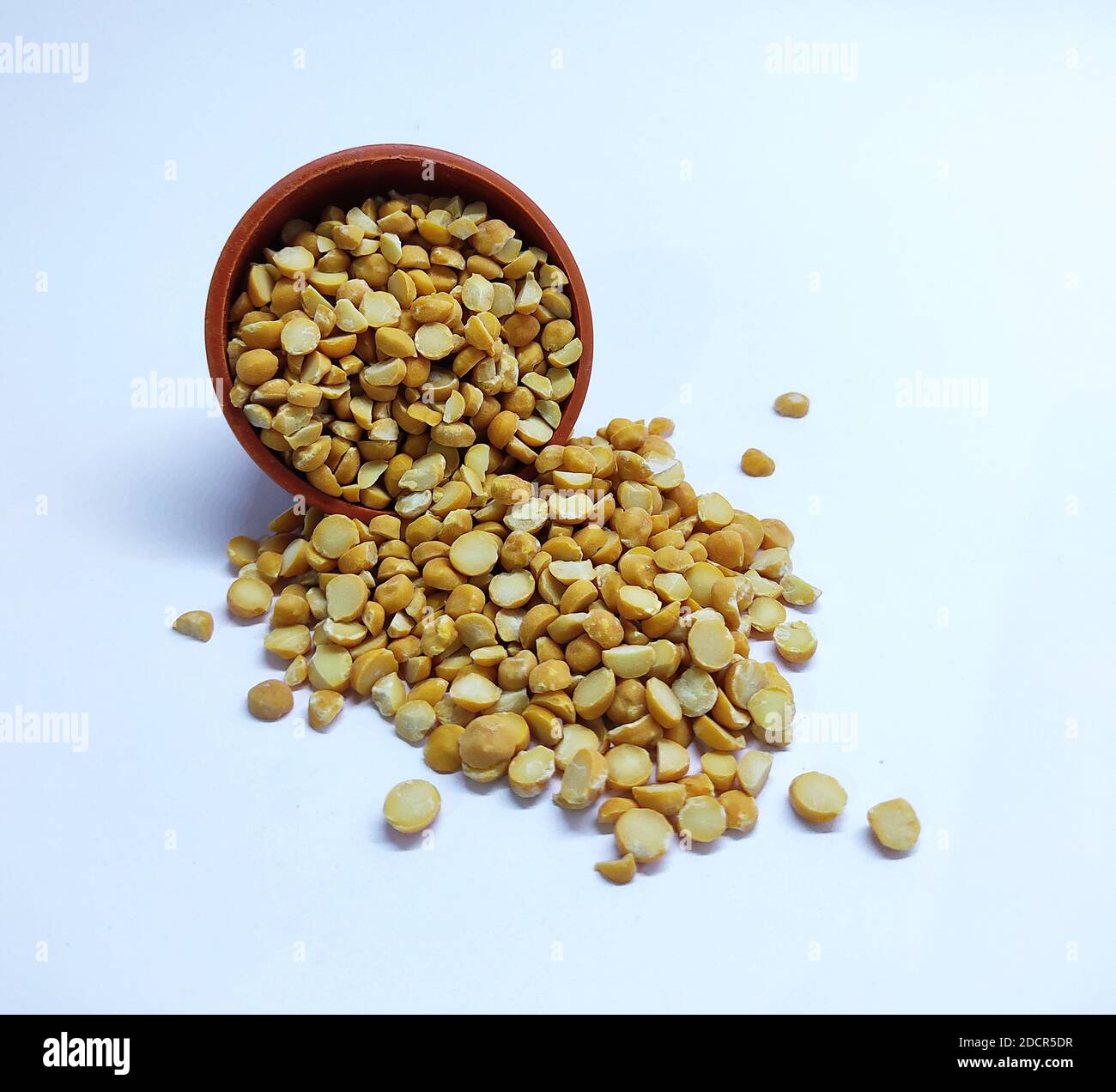 Yellow Dal in bowl isolated on white background. Vegetarian Indian ...